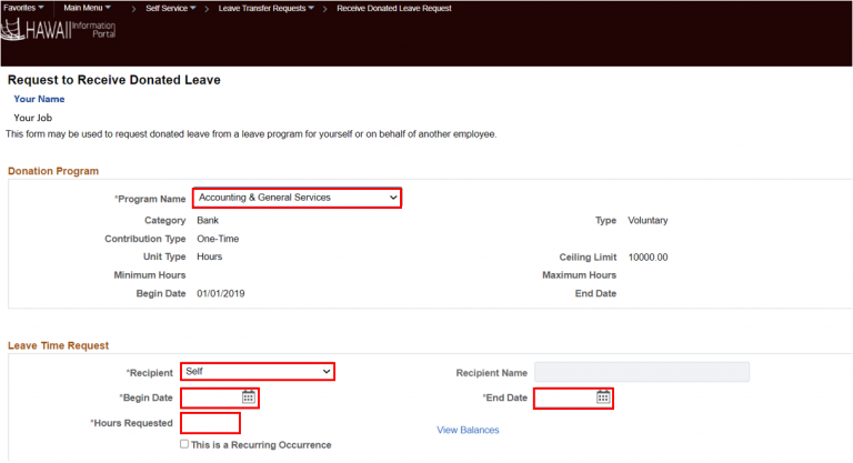 Hawaii Information Portal | How To Request A Leave Share Donation