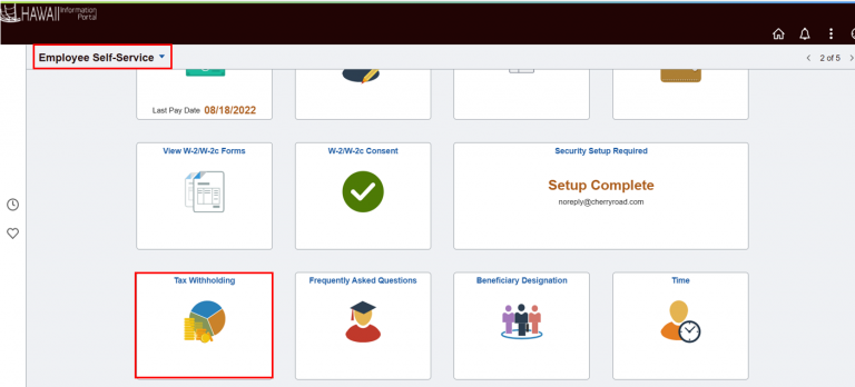 Hawaii Information Portal | Manage Your Tax Withholdings (W-4)
