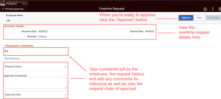 Hawaii Information Portal | How To Approve Employee Requests