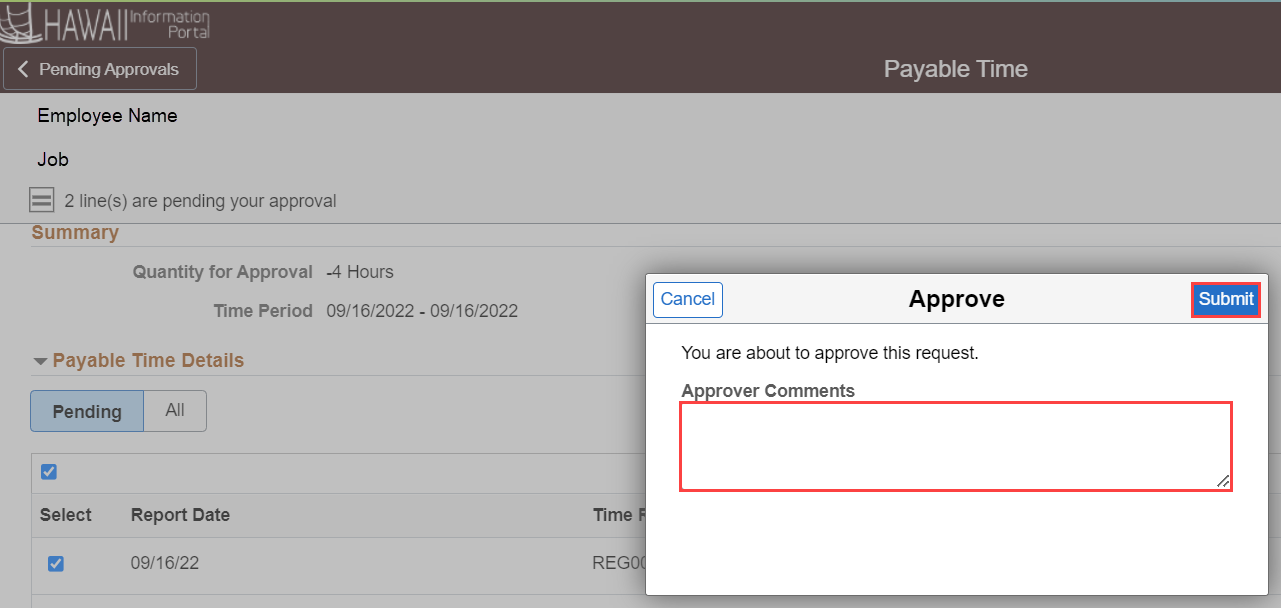 Hawaii Information Portal | How To Approve Employee Requests