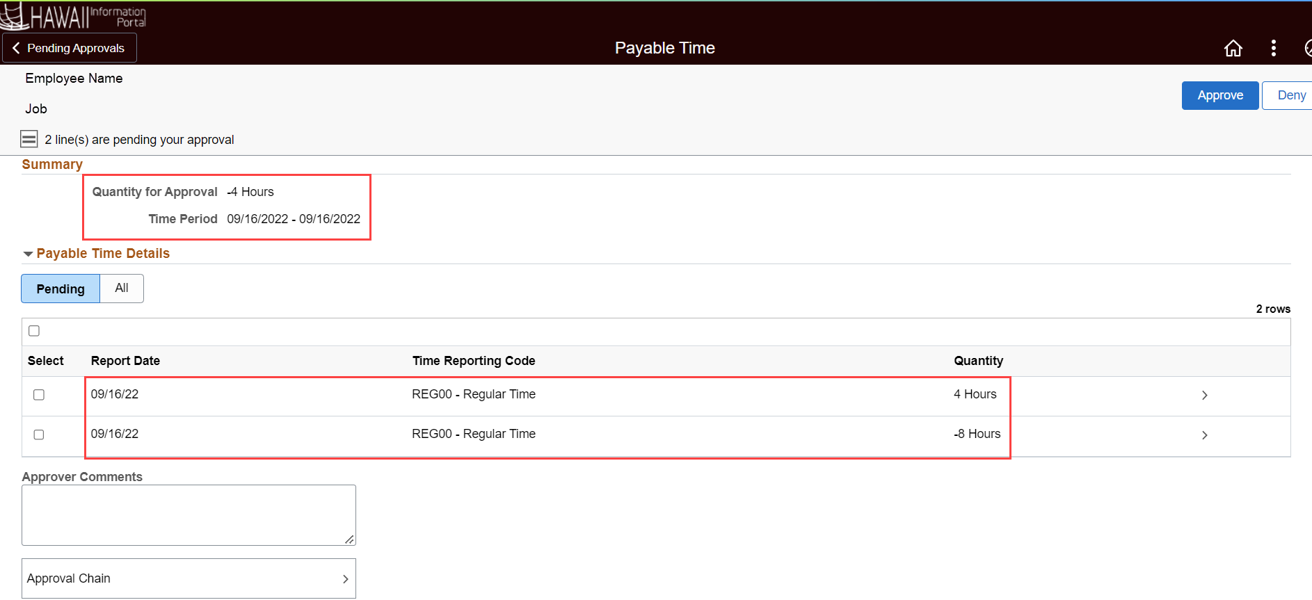 Hawaii Information Portal | How To Approve Employee Requests