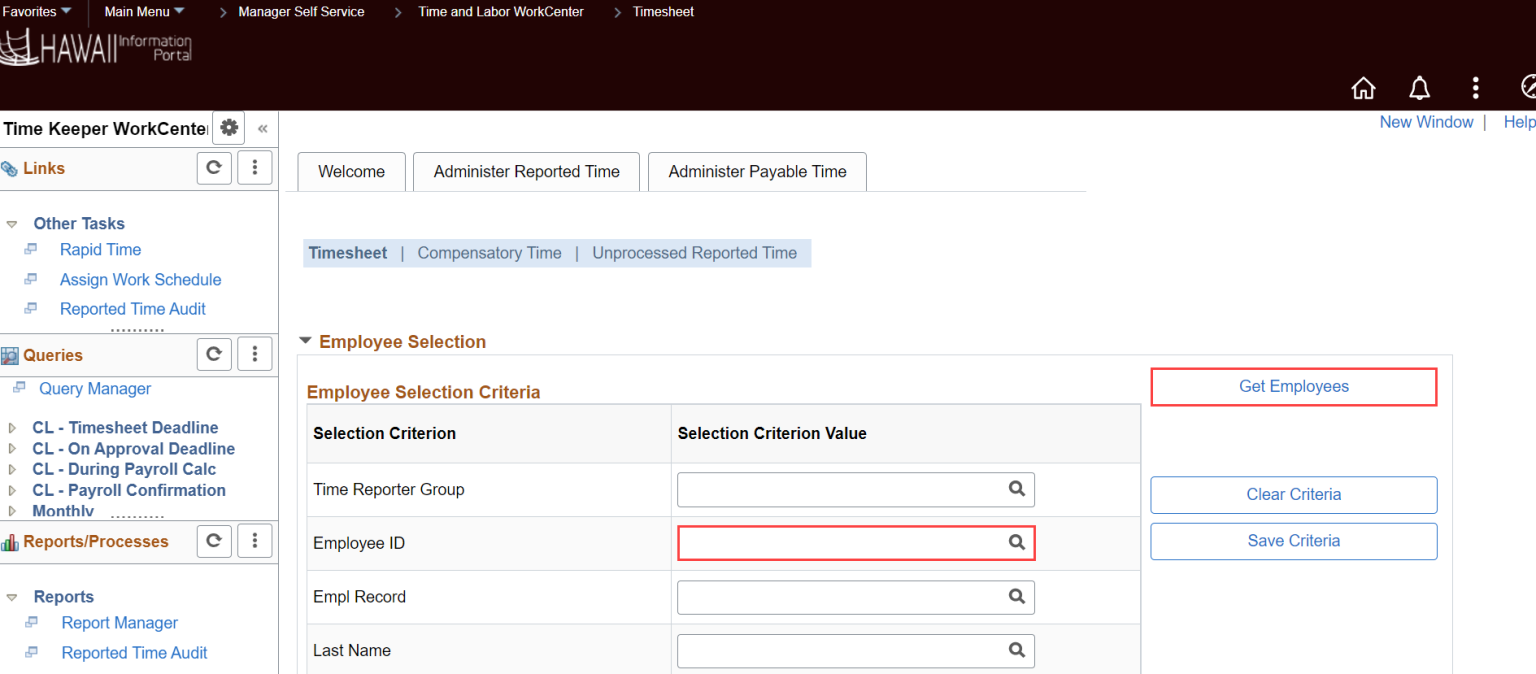 Hawaii Information Portal | Managing Exceptions
