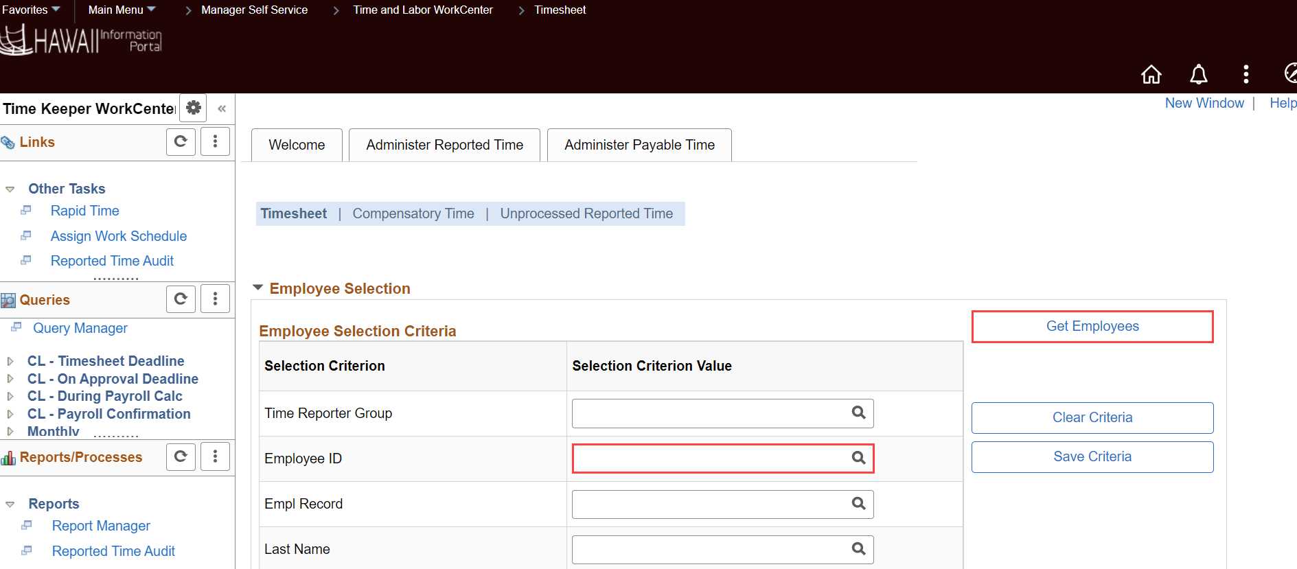 Hawaii Information Portal | Managing Exceptions