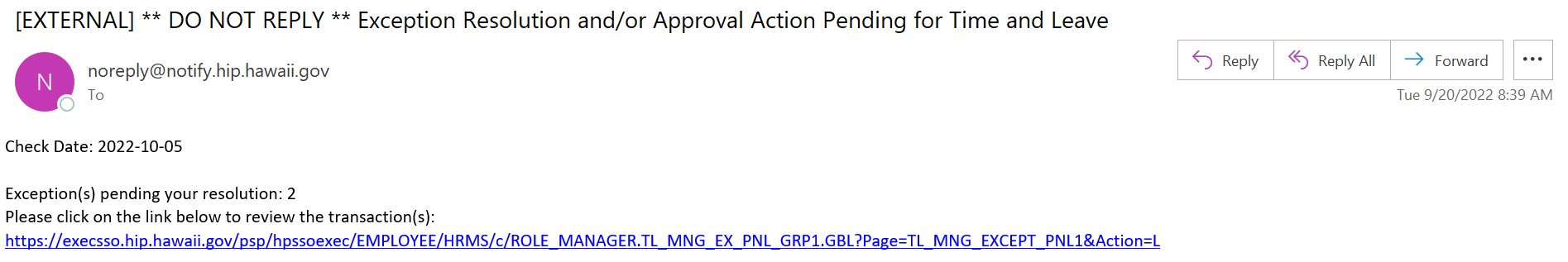 Hawaii Information Portal | Managing Exceptions