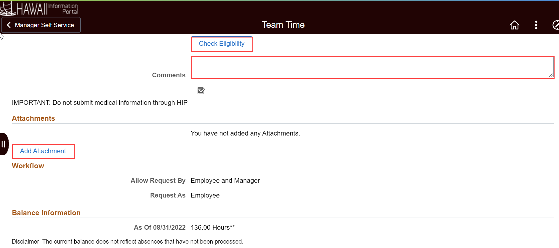 Hawaii Information Portal | How To Request Leave For Your Employees