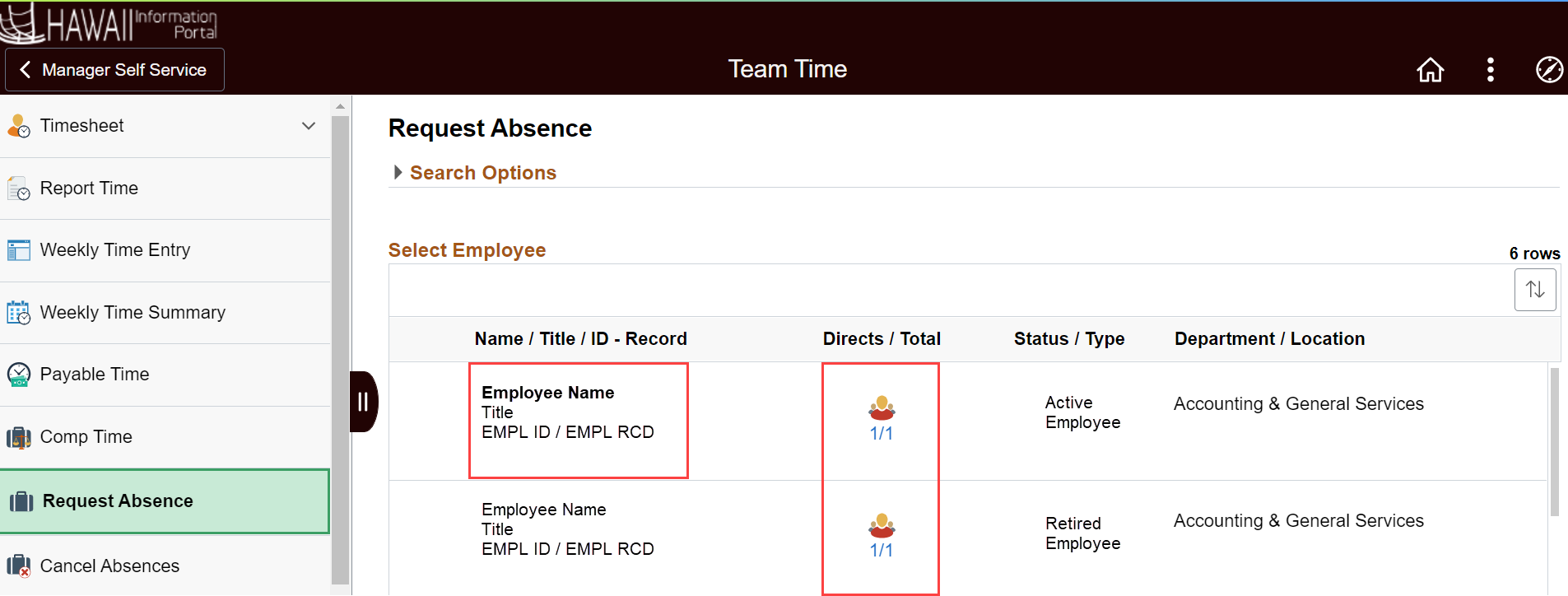 Hawaii Information Portal | How To Request Leave For Your Employees