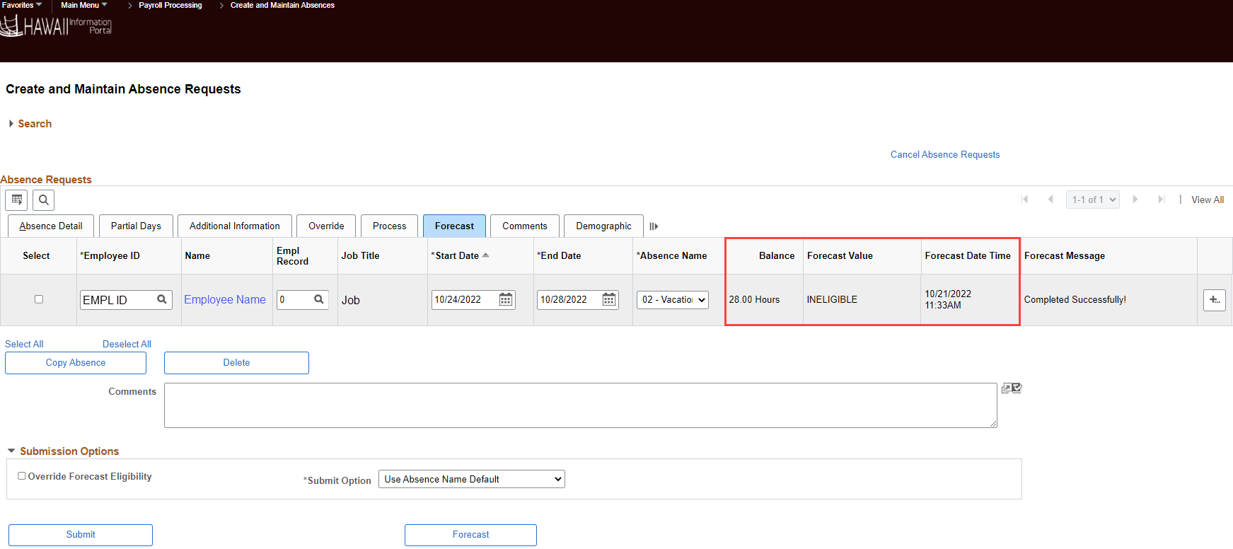 Hawaii Information Portal | How To Review Employee Leave Balances
