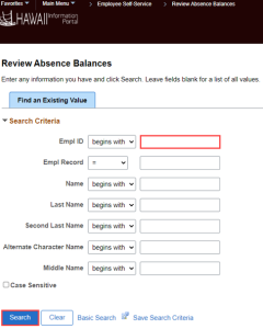 Hawaii Information Portal | How To Review Employee Leave Balances