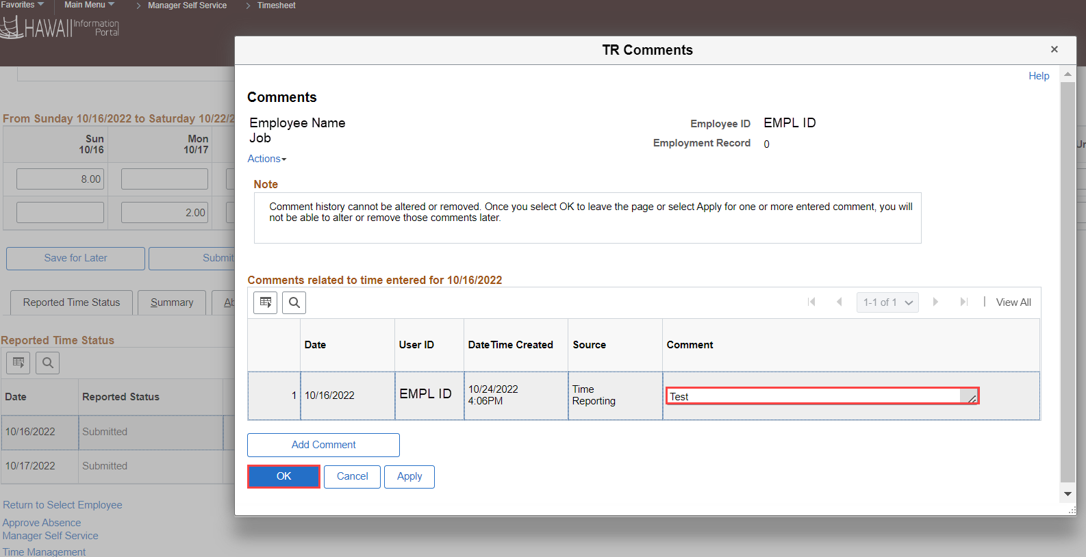 Hawaii Information Portal | How To Adjust Employee Compensatory Time ...