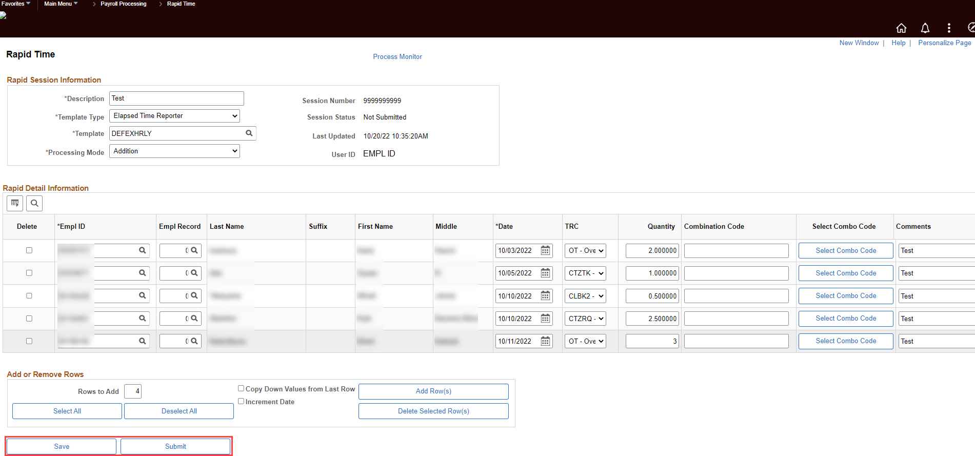 Hawaii Information Portal | Using The Rapid Time Screen