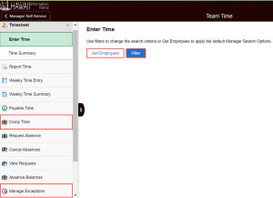 Hawaii Information Portal | How To Navigate To Common Timekeeper Screens