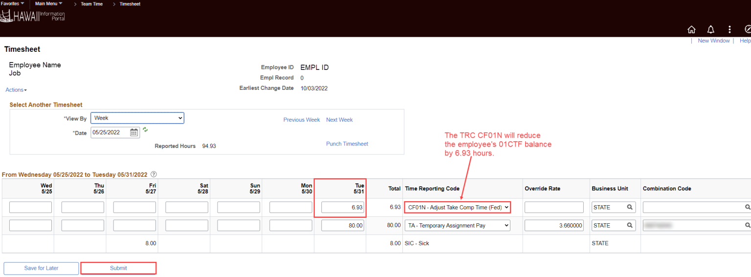 Hawaii Information Portal | How To Transfer Employee Compensatory Time ...