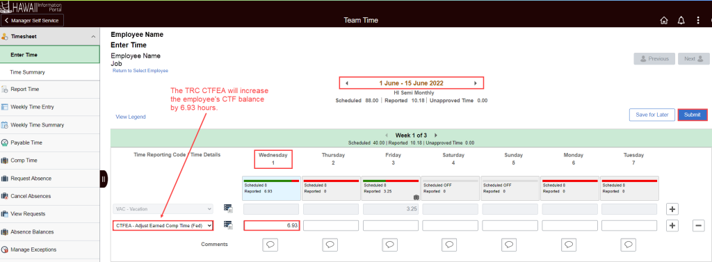 Hawaii Information Portal | How To Transfer Employee Compensatory Time ...