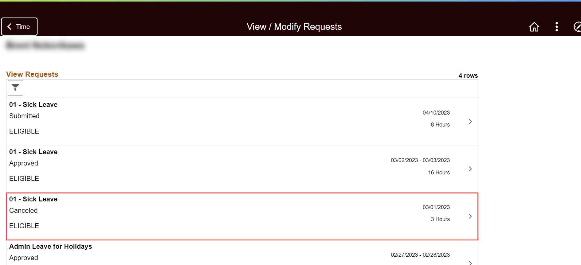 Hawaii Information Portal | How To Change A Leave Request