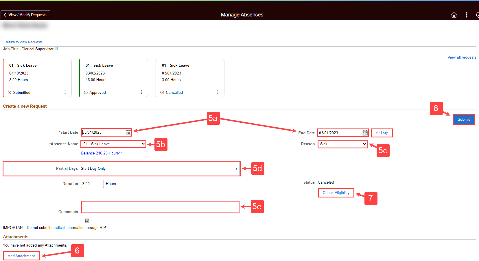 Hawaii Information Portal | How To Change A Leave Request
